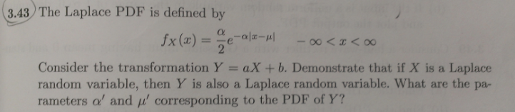 Solved The Laplace PDF is defined by Consider the | Chegg.com