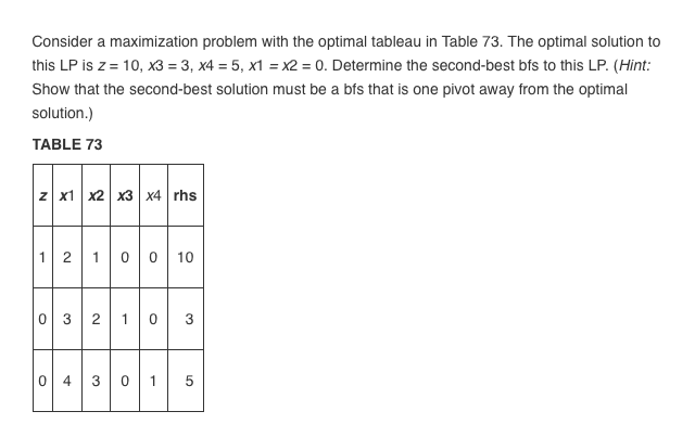 Solved Consider a maximization problem with the optimal | Chegg.com