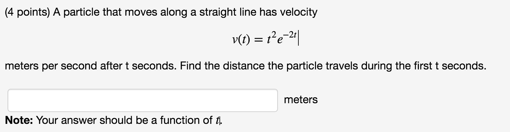 Solved A particle that moves along a straight line has | Chegg.com