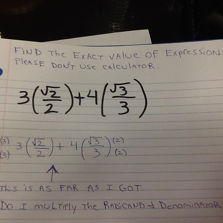 Solved Find the exact value of expression please don't use | Chegg.com