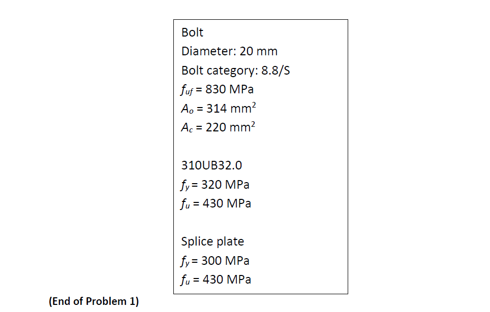 Solved Check the structural capacity under pure tension | Chegg.com