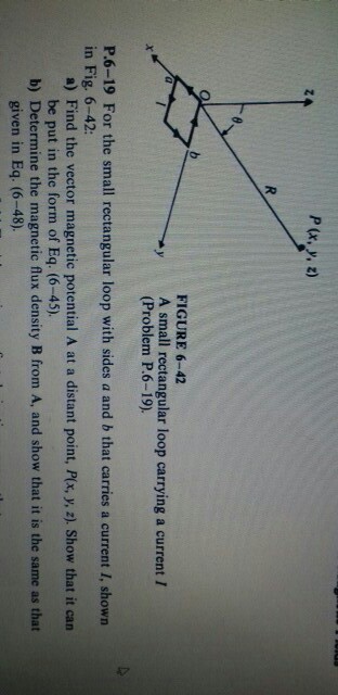 Solved PH2.0 P (x, y, z) FIGURE 6-42 y A small rectangular | Chegg.com