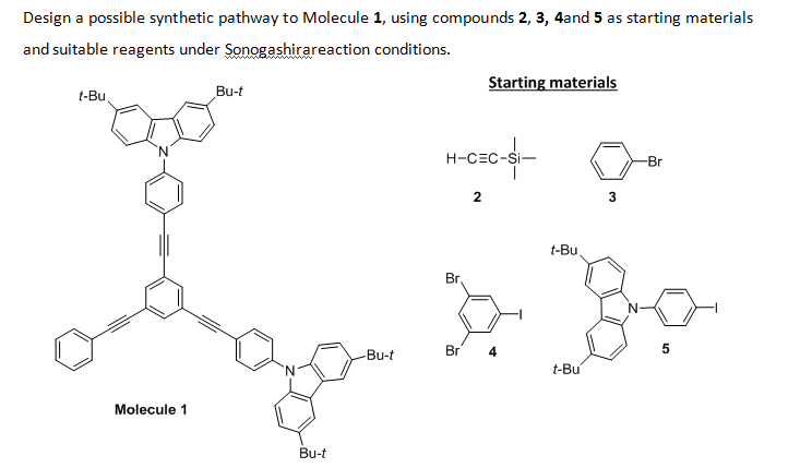 Solved Design a possible synthetic pathway to Molecule 1, | Chegg.com