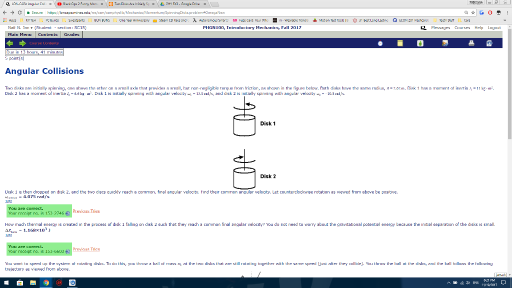 Solved ← → ci Seoure https://loncaoamnes.edu.r Nail N.1an | Chegg.com