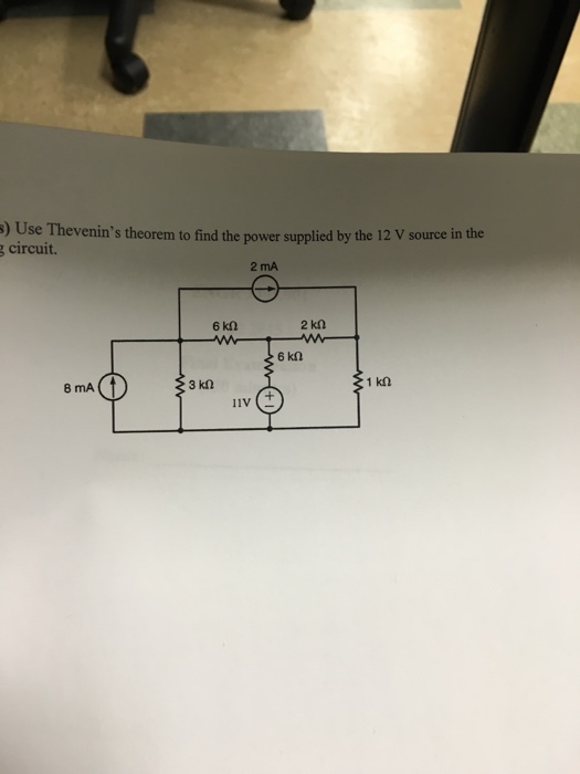 Solved Use Thevenin's theorem to find the power supplied by | Chegg.com