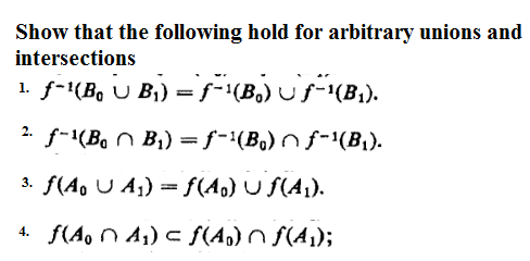Solved Show that the following hold for arbitrary unions and | Chegg.com