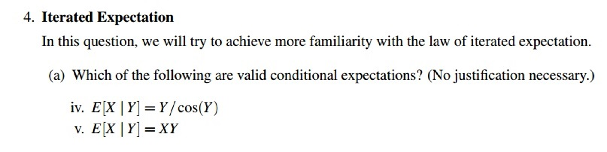 Solved Iterated Expectation In This Question We Will Try