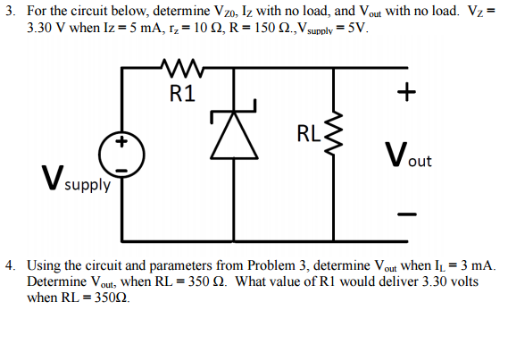 Solved 3. For the circuit below, determine V Iz with no | Chegg.com