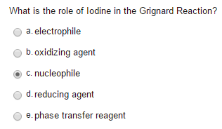 Solved What is the role of Iodine in the Grignard Reaction? | Chegg.com