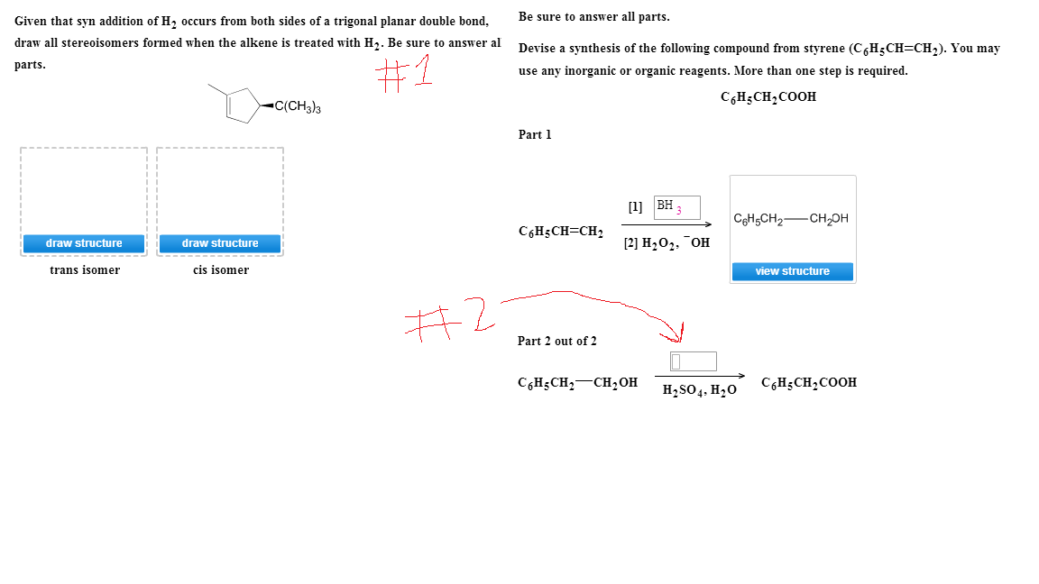 Solved Given that syn addition of occurs from both sides of | Chegg.com