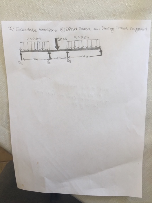 Solved Calculate Reactions B) Draw Shear and Bending Moment | Chegg.com Solved Calculate Reactions B) Draw Shear and Bending Moment | Chegg.com
