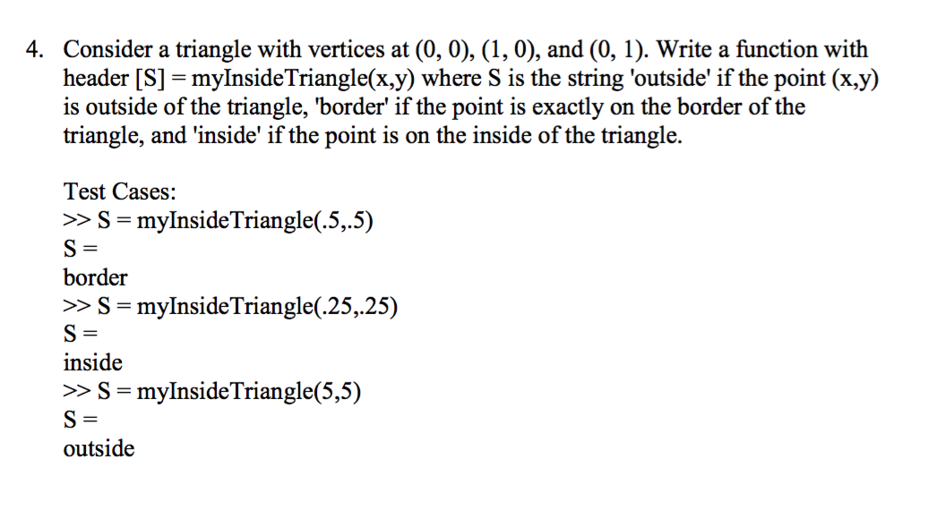 Solved Consider a triangle with vertices at (0, 0), (1, 0), | Chegg.com
