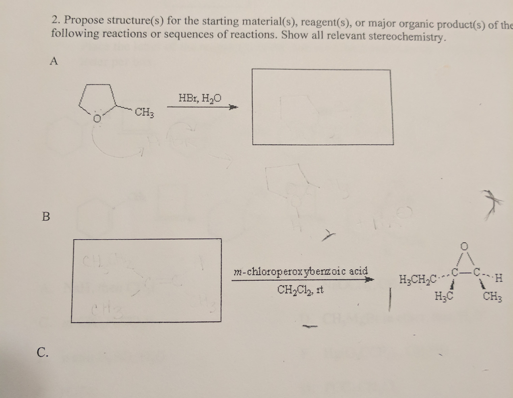 Solved 2. Propose structure(s) for the starting material(s), | Chegg.com