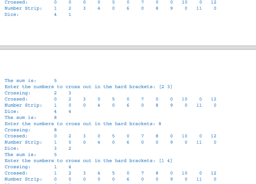 Need Help With Matlab Code Regarding The Shut The Box