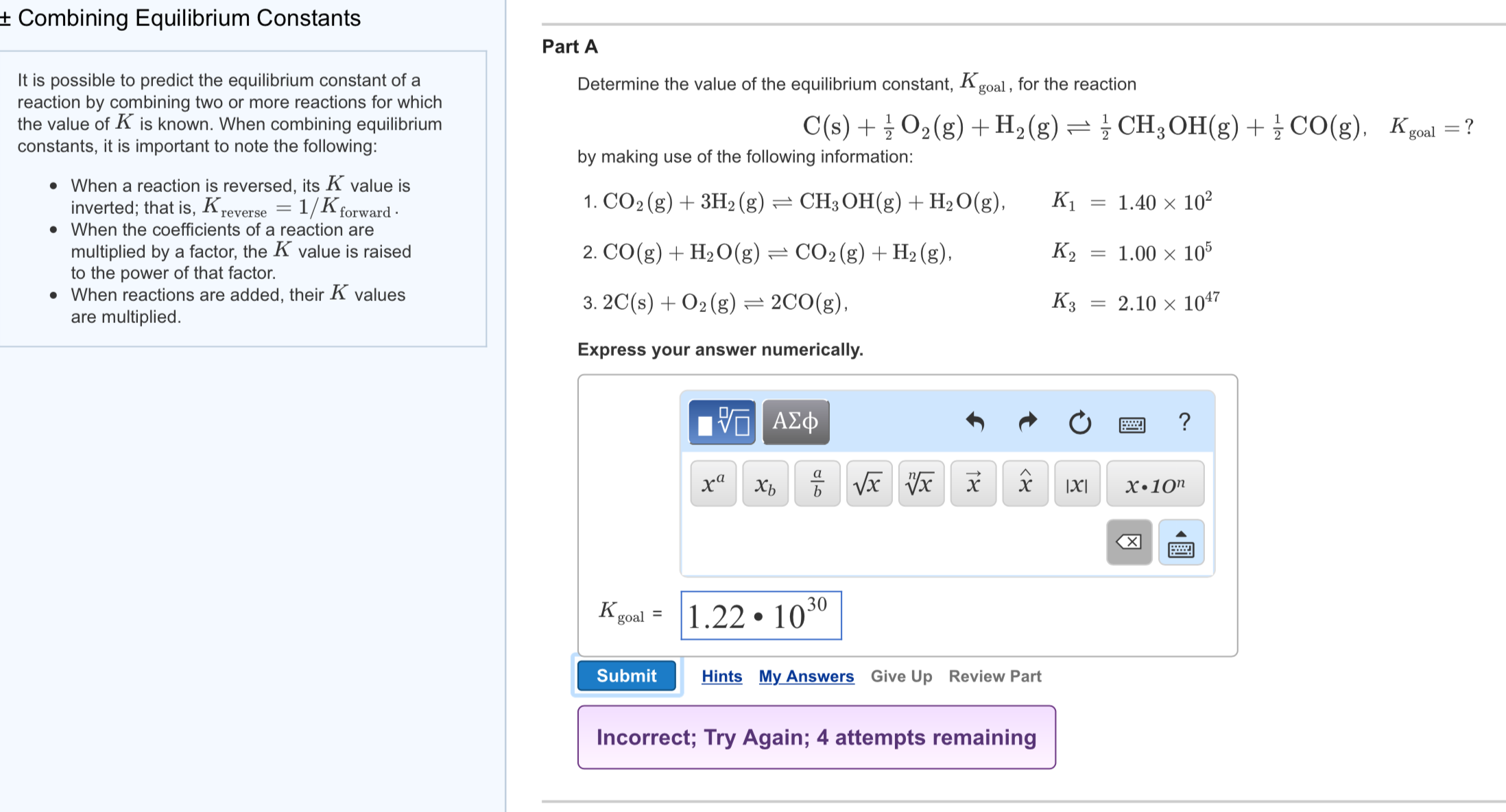 Solved It is possible to predict the equilibrium constant of | Chegg.com