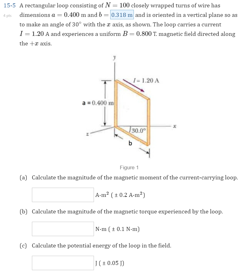 Solved A rectangular loop consisting of N = 100 closely | Chegg.com