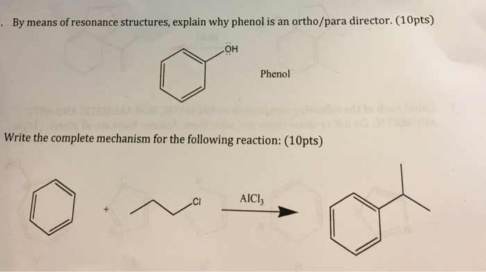 Solved By means of resonance structures, explain why phenol | Chegg.com