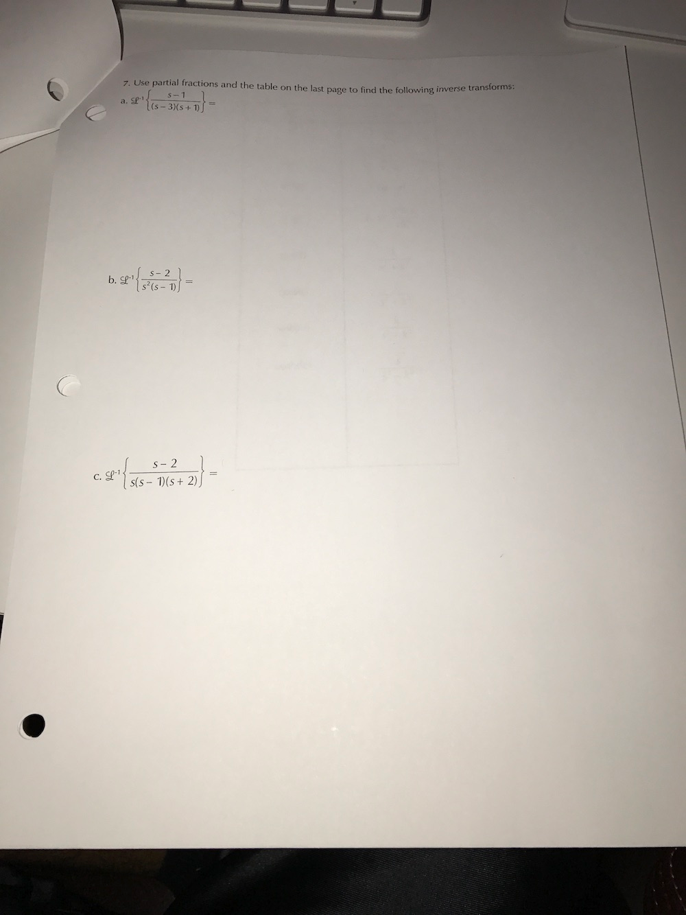 Solved TOPIC: Laplace Transforms: I'm running a little low | Chegg.com