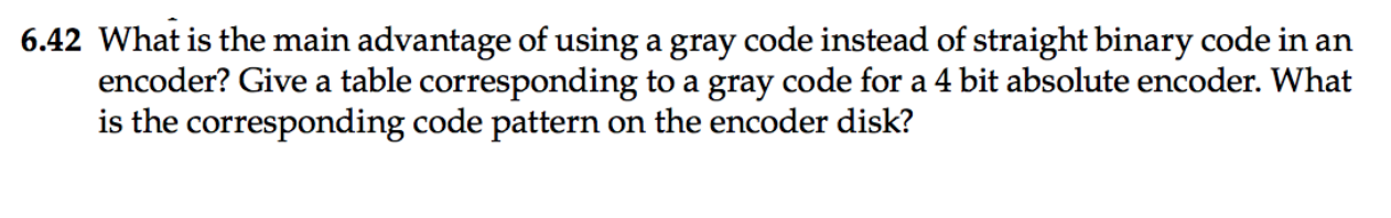 Solved What is the main advantage of using a gray code | Chegg.com
