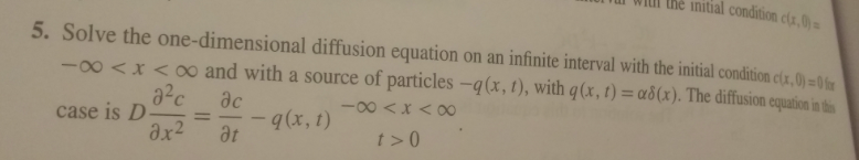 Solved 17.6.5 Solve the one-dimensional diffusion equation | Chegg.com