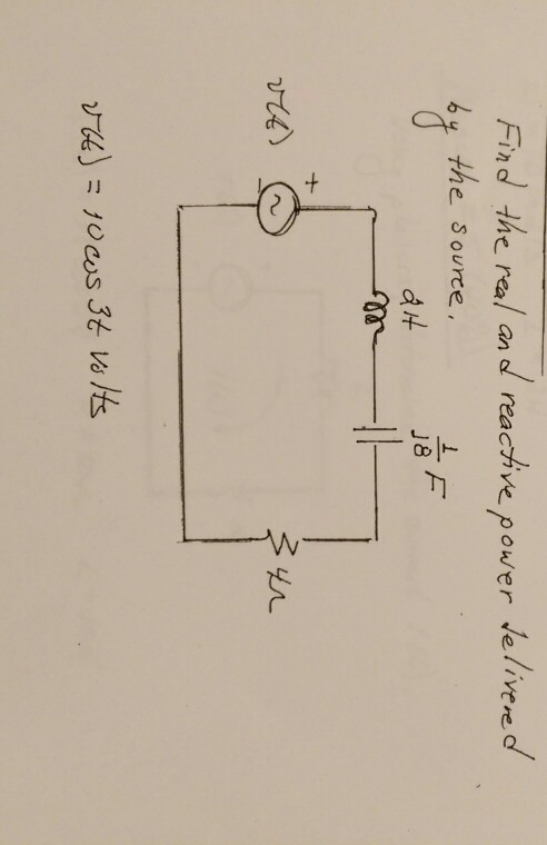 Solved Find the real and reactive power delivered by the | Chegg.com