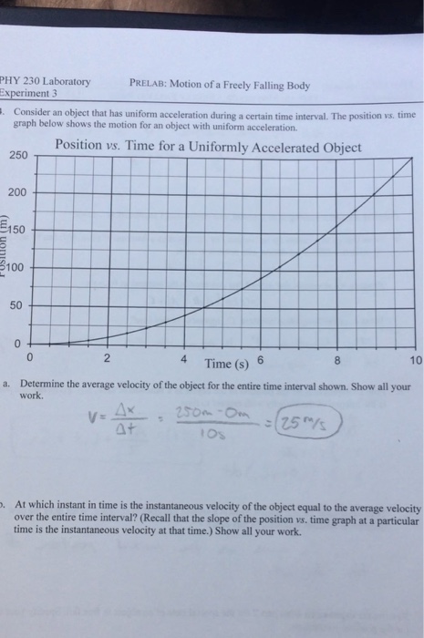 Solved Consider An Object That Has Uniform Acceleration