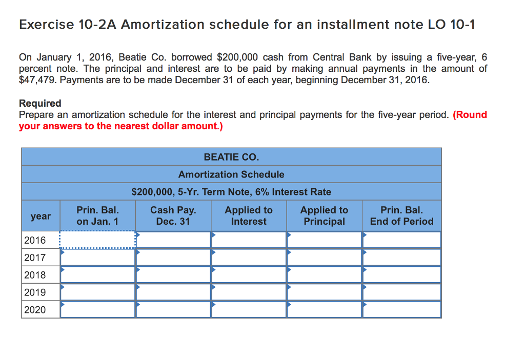 Solved Exercise 10 2A Amortization Schedule For An Chegg solved-exercise-10-2a-amortization-schedule-for-an-chegg