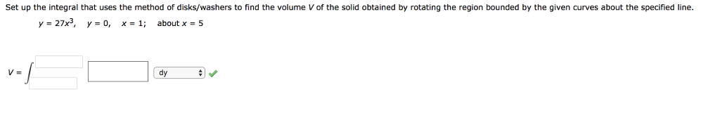 Solved Set up the integral that uses the method of | Chegg.com
