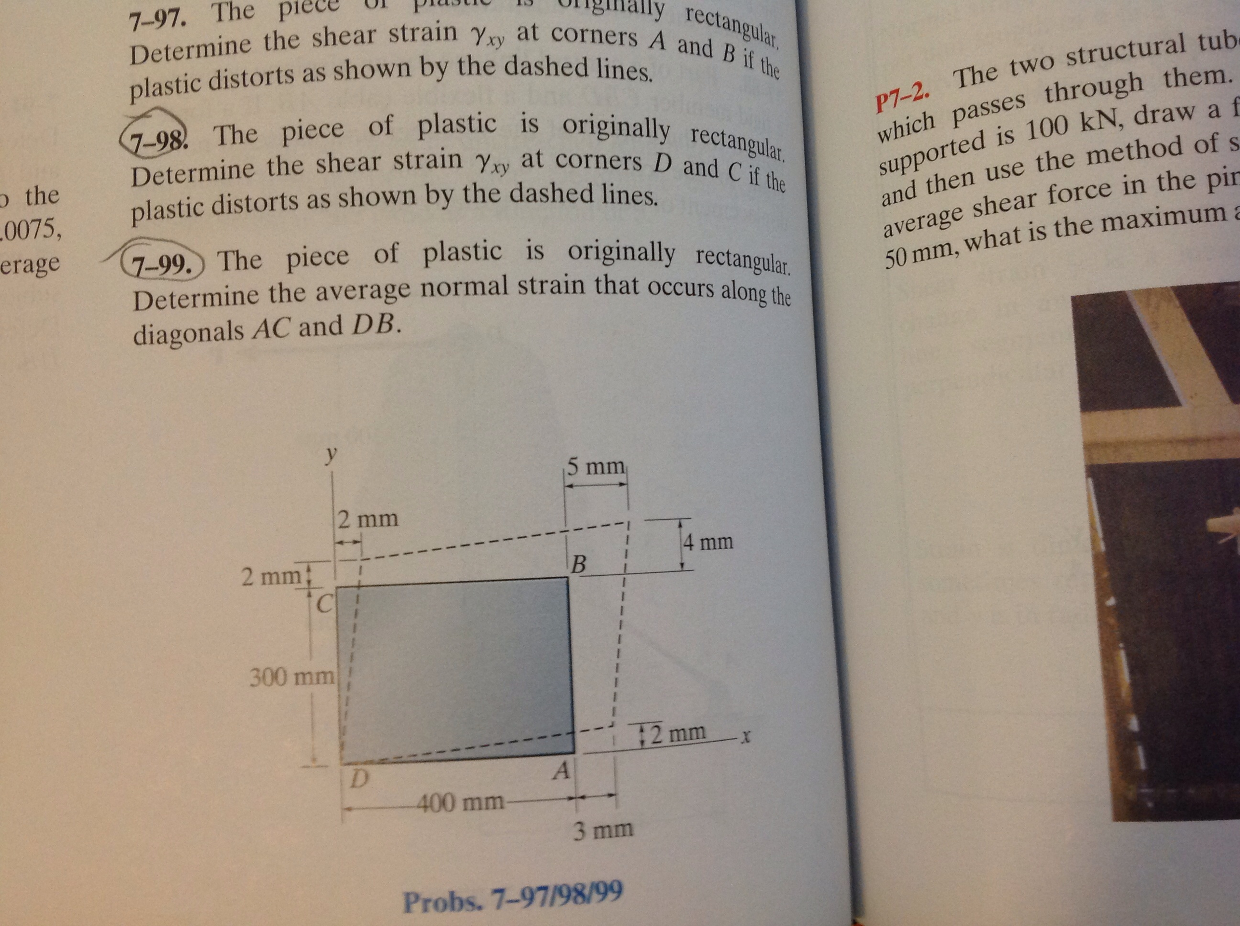 Solved The piece of plastic is originally rectangular. | Chegg.com