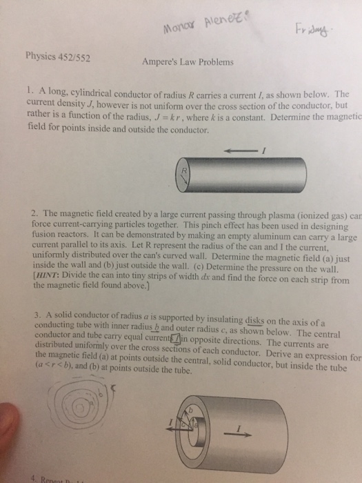 Solved A long, cylindrical conductor of radius R carries a | Chegg.com