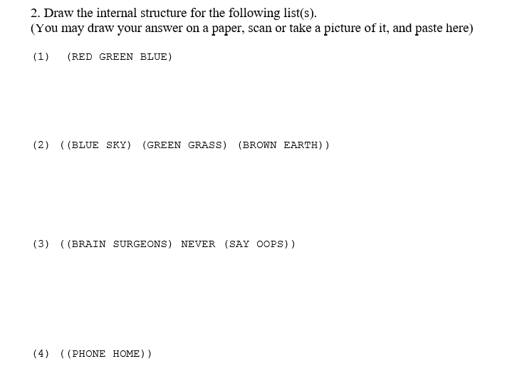 Part A Complete The Questions About Lisp Below Use