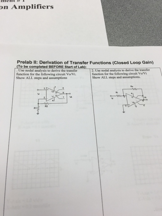 Solved Use nodal analysis to derive the transfer function | Chegg.com