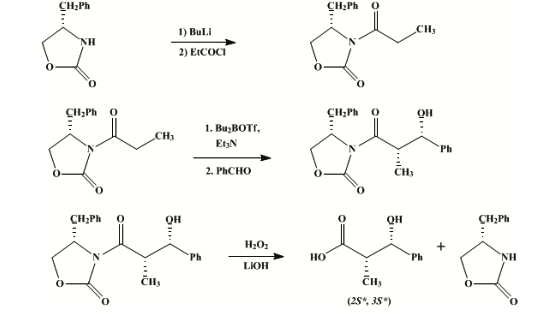 Solved CH2Ph CH2Ph O BuLi 2) Etcoci QH 1. Bu BOTr 2. PhCHO | Chegg.com