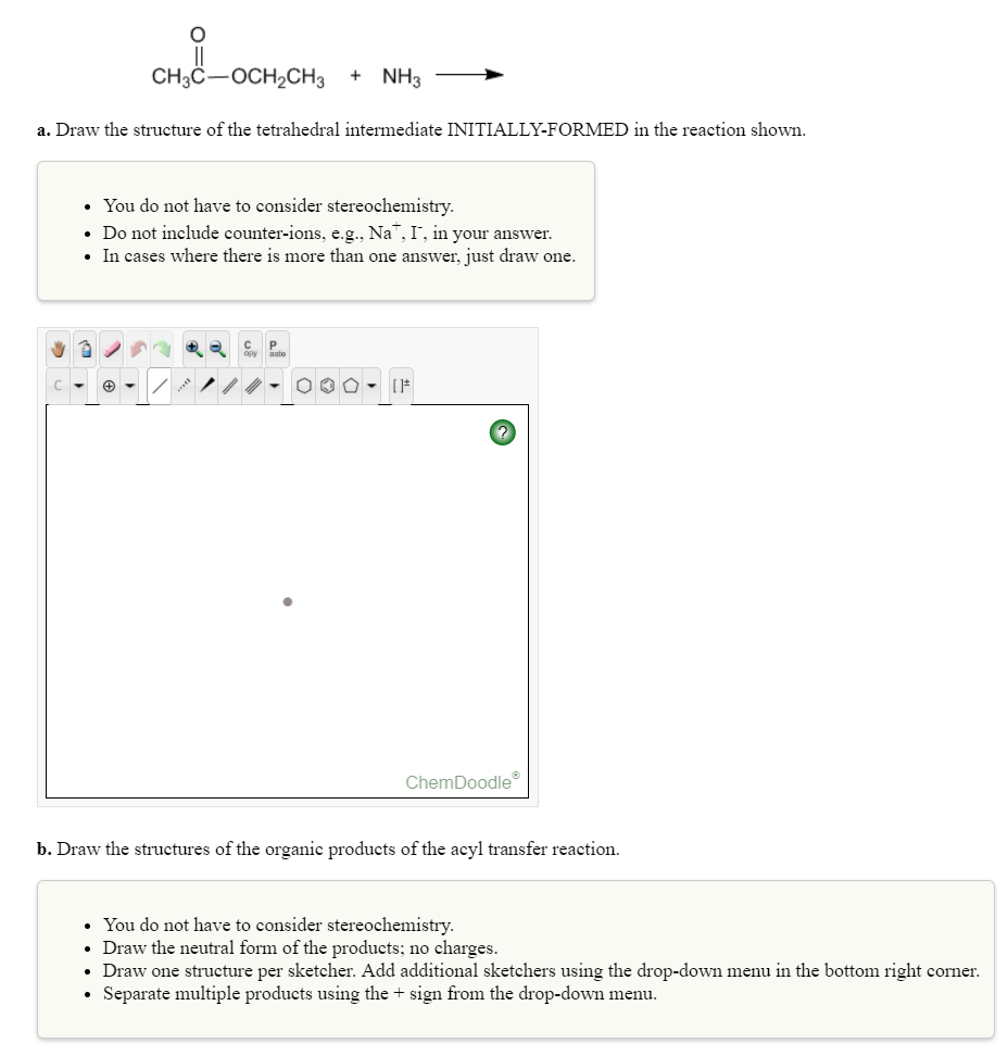 Solved CH3C-O-CCH3 CH3CH2OH a. Draw the structure of the | Chegg.com
