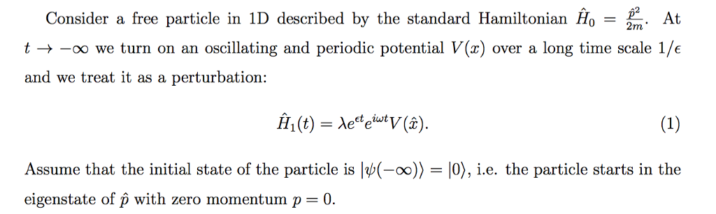 Solved ' At Consider a free particle in 1D described by the | Chegg.com