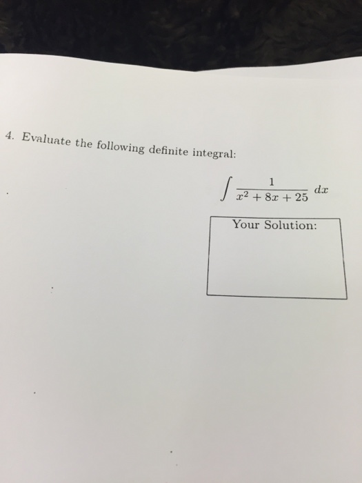 Solved Evaluate the following definite integral: integral | Chegg.com