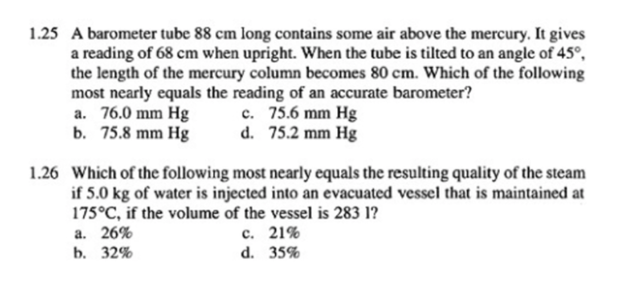 Solved A barometer lube 88 cm long contains some air above | Chegg.com