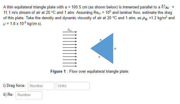 Solved A thin equilateral triangle plate with a = 100.5 cm | Chegg.com