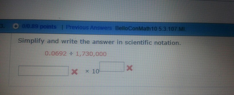 Solved Simply and write the answer in scientific notation. | Chegg.com