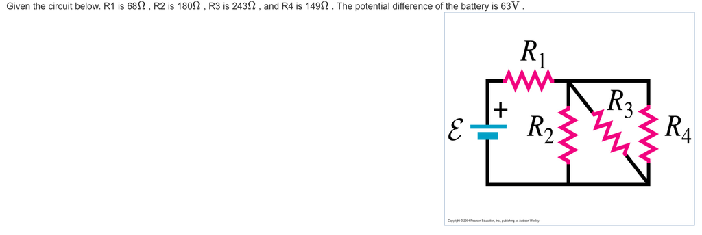 Solved Given the circuit below. R1 is 68 omega , R2 is | Chegg.com