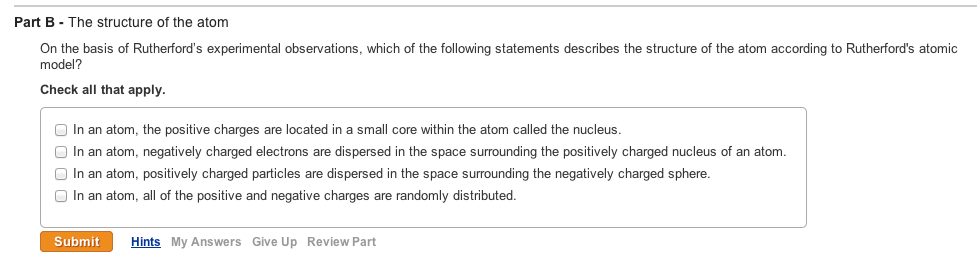 Solved The structure of the atom On the basis of | Chegg.com