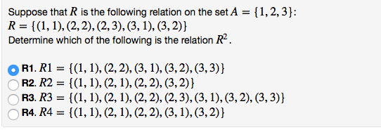 Solved Suppose that R is the following relation on the set A | Chegg.com