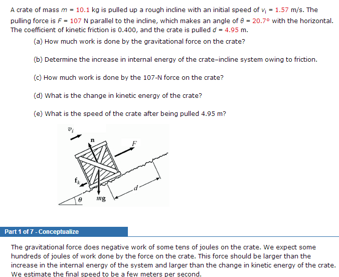 Solved A crate of mass m = 10.1 kg is pulled up a rough | Chegg.com