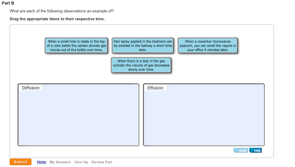 Solved Part B What are each of the following observations | Chegg.com
