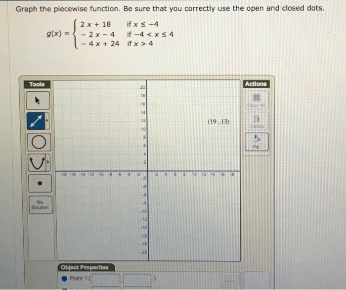 Solved Graph the piecewise function. Be sure that you | Chegg.com