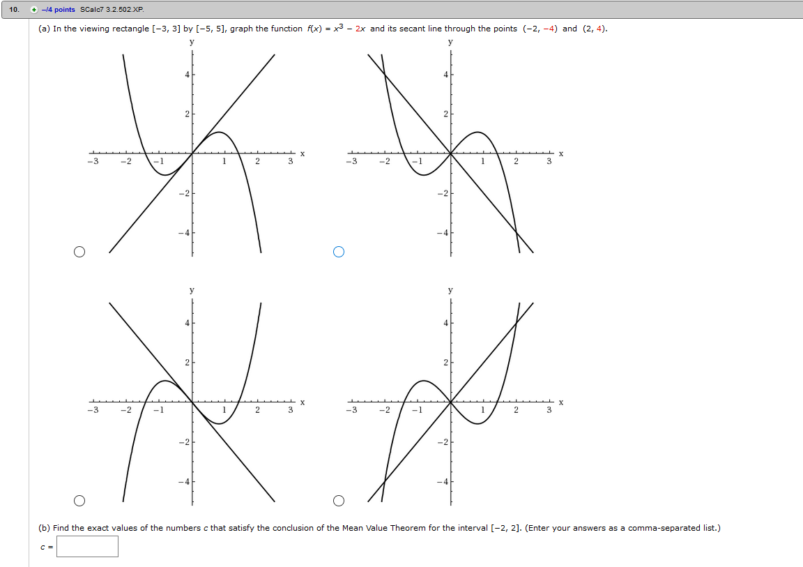 Solved In the viewing rectangle [-3, 3] by [-5, 5], graph | Chegg.com