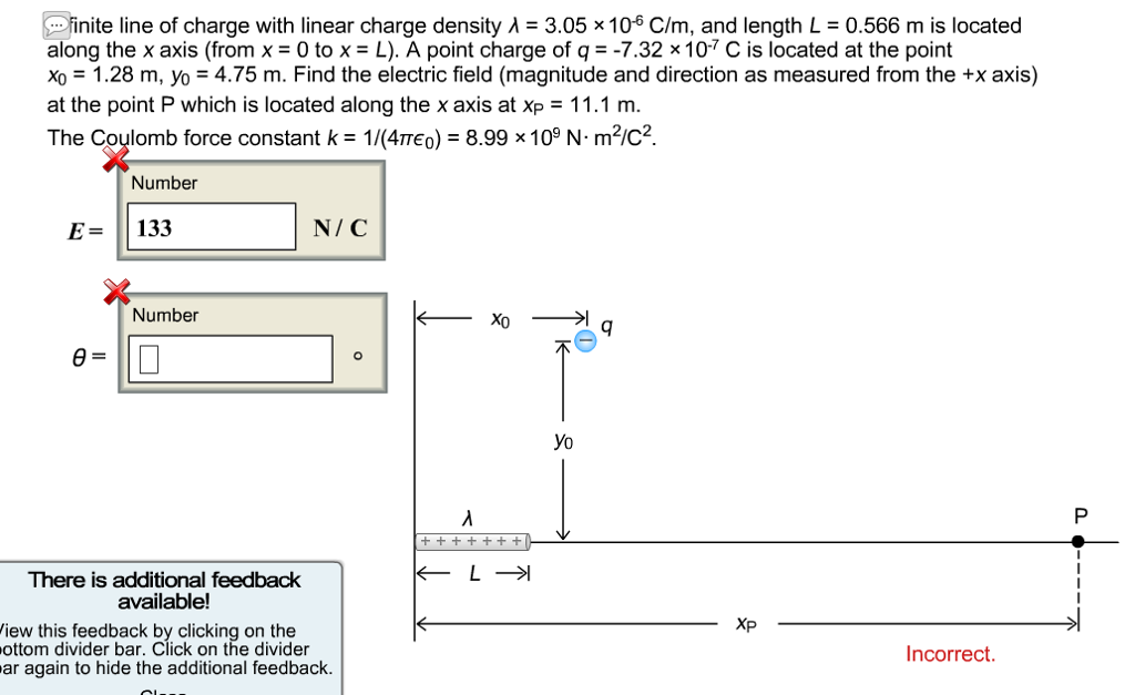Solved finite line of charge with linear charge density 3.05 | Chegg.com