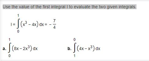 Solved Use the value of the first integral I to evaluate the | Chegg.com