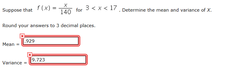 Solved Suppose that f(x)for3 Determine the mean and variance | Chegg.com