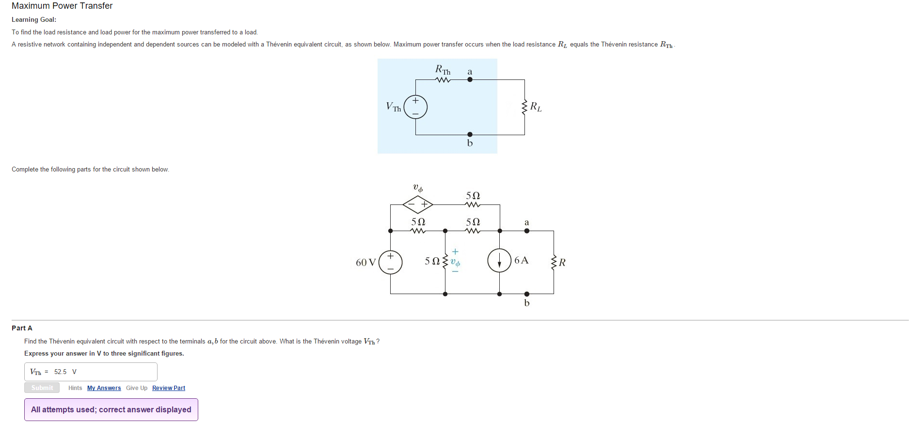 Solved Learning Goal: To find the load resistance and load | Chegg.com